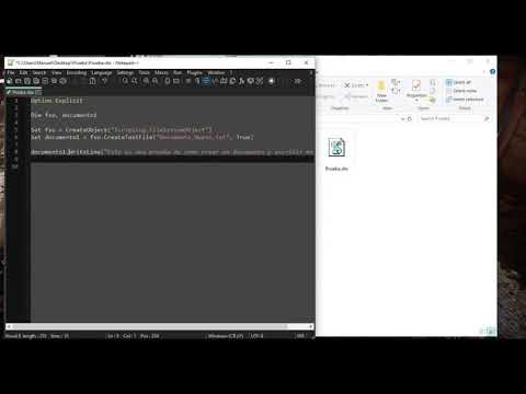 10. Crear un documento y escribir en el usando FileSystemObject en VBScript - YouTube