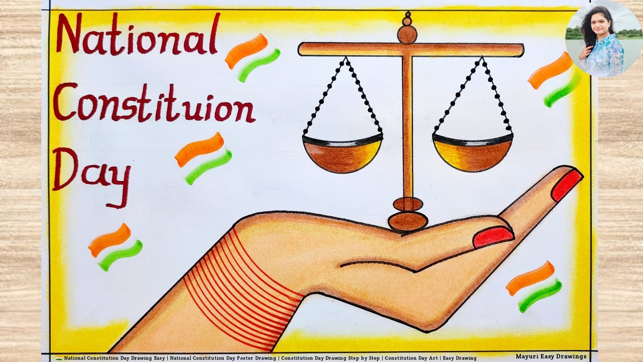 Indian Constitution Day Drawing Easy | Samvidhan Diwas Poster | How to ...