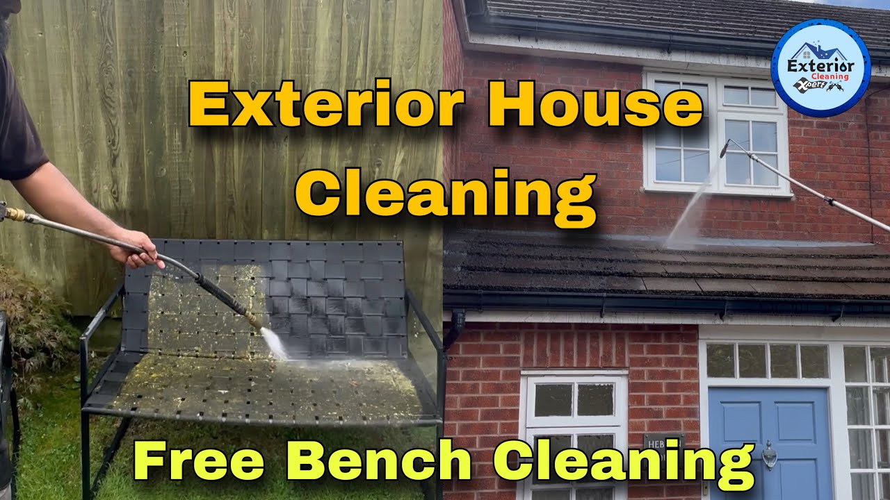 Exterior House Cleaning with Porch Roof (Pressure Washing) Free Bench ...