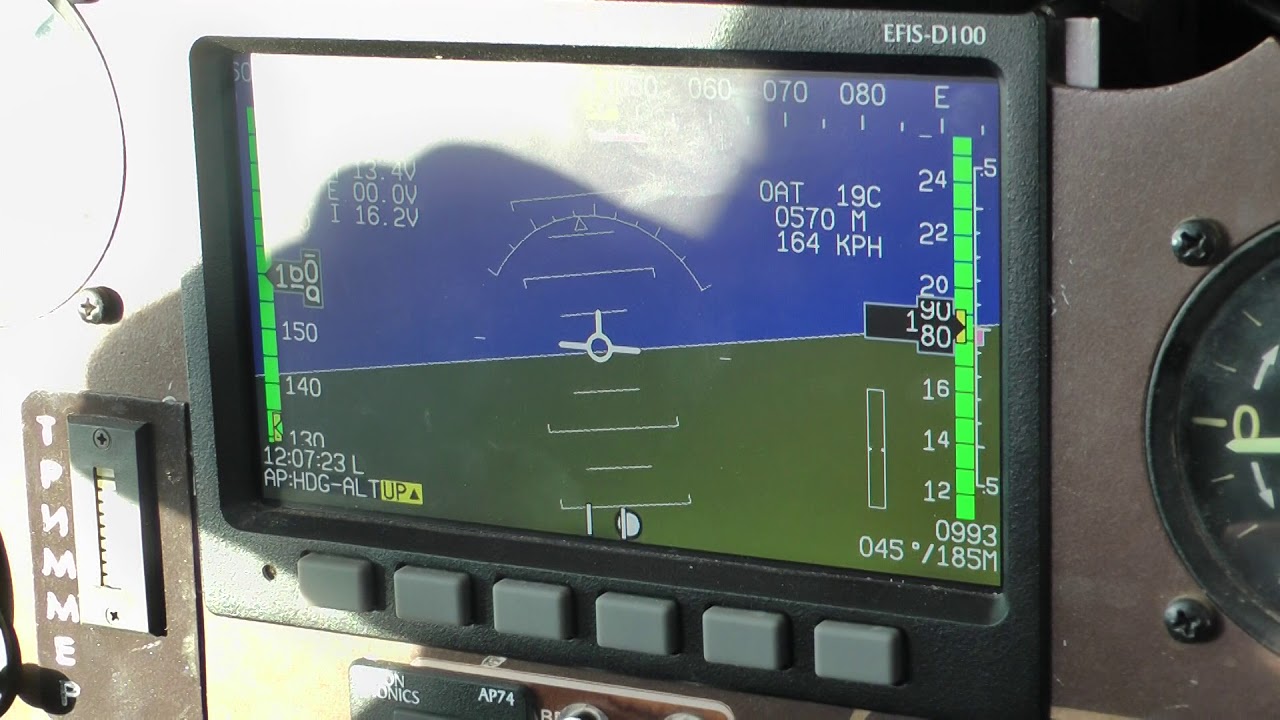 Dynon D-100 autopilot in-flight testing 03 - YouTube
