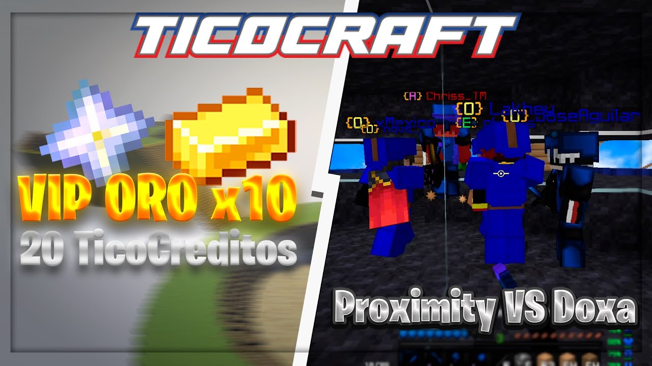SORTEO !10 VIP ORO! *20 TCC* + PROXIMITY (5) VS (6) DOXA | CLAN WAR’S | TICOCRAFT | MINECRAFT ...