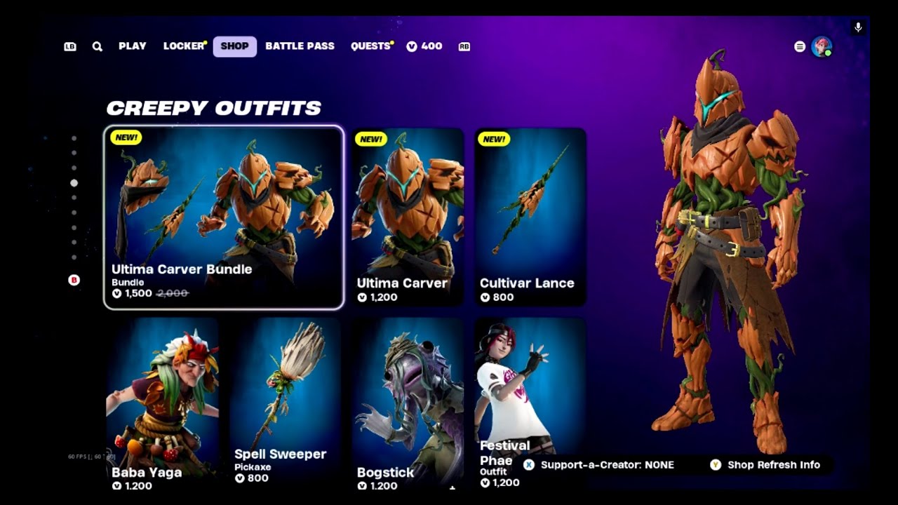New Ultima Carver Skin Fortnite Item Shop Oct 13 2024 Youtube