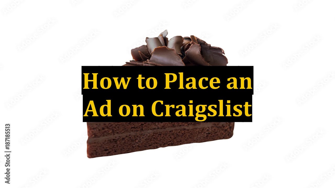How to Place an Ad on Craigslist - YouTube