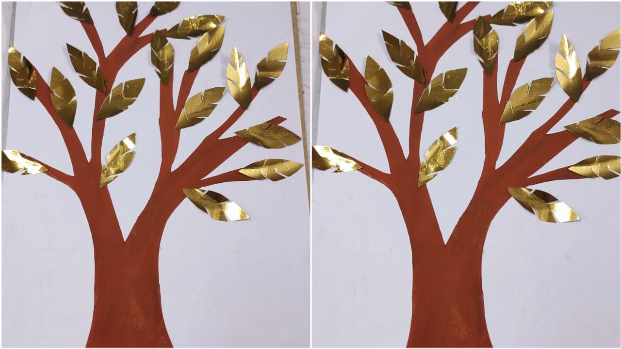 Paper Tree Wall Hanging Craft l Paper Craft For Home Decoration l Tree ...