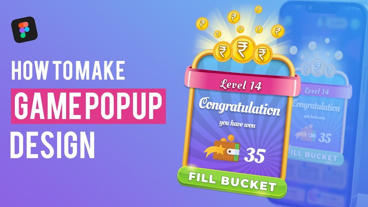 How To Create Game popuop UI in Figma - YouTube