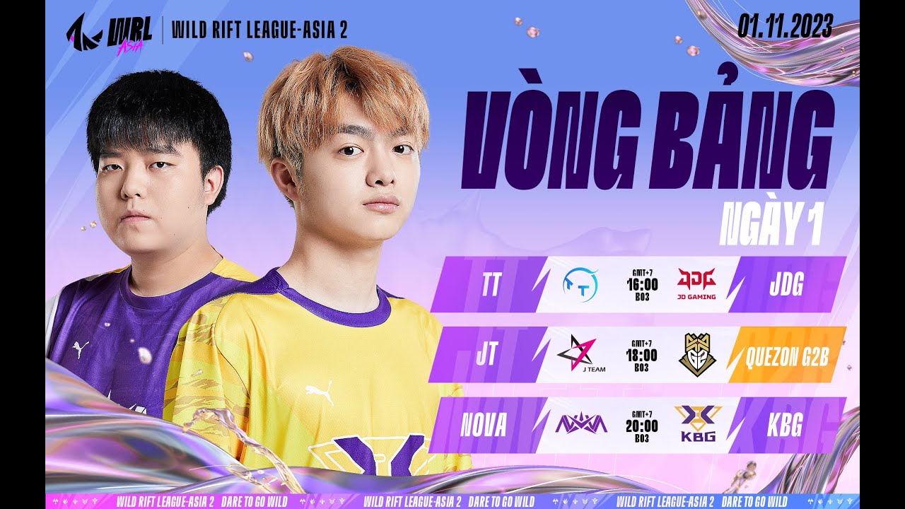 TT vs JDG | JT vs G2B | NOVA vs KBG - VÒNG BẢNG NGÀY 01 WRL-A 2023 MÙA 2 (BO3) - YouTube