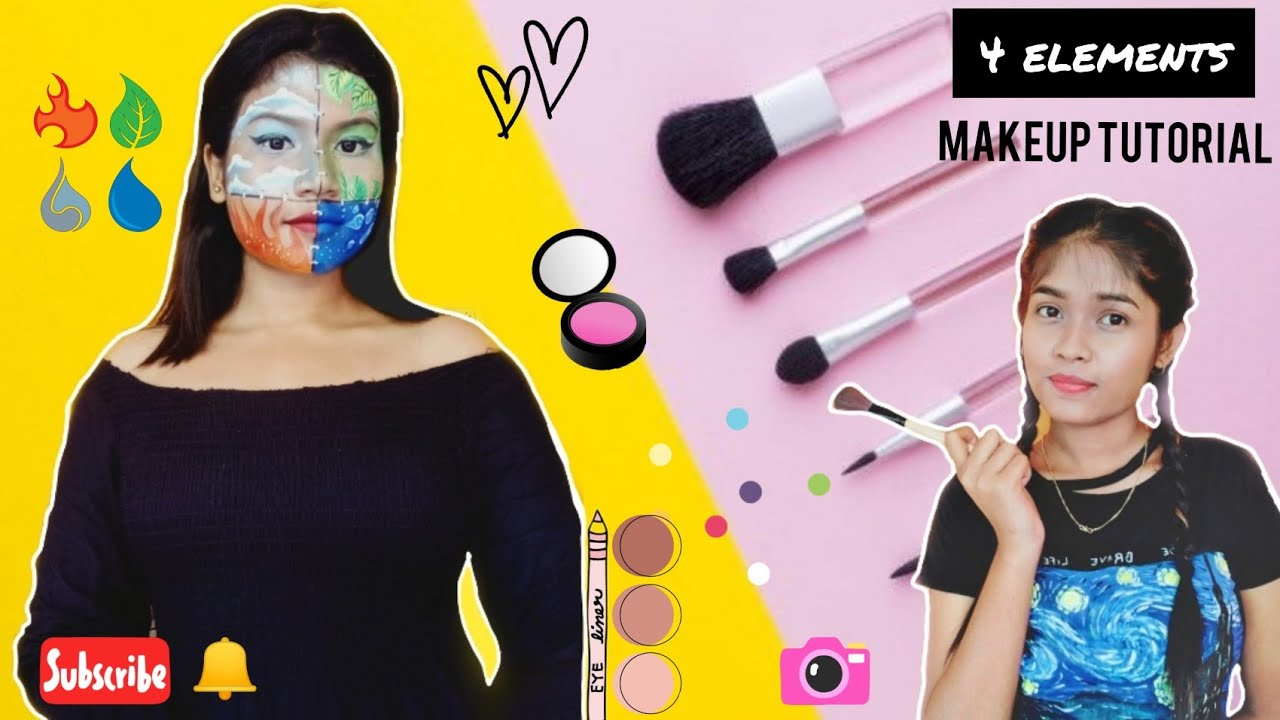 Four elements Look||make-up tutorial video||Face painting|| - YouTube