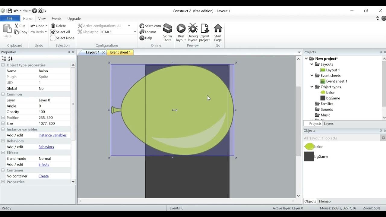 PART 1 - Membuat Game - Menggerakan Objek dengan Behavior Bullet - YouTube