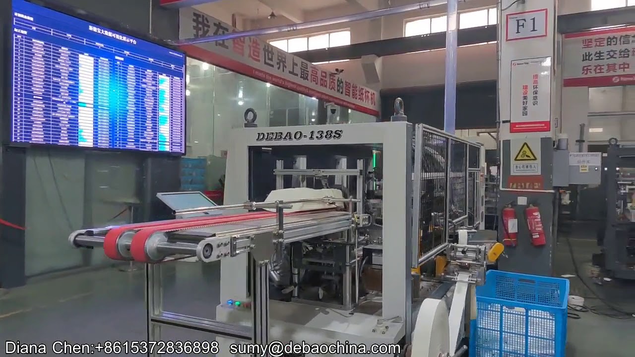 NEWTOP-258S +DEBAO-138S+Automatic Paper Cup Packing machine NEWTOP HIGH ...