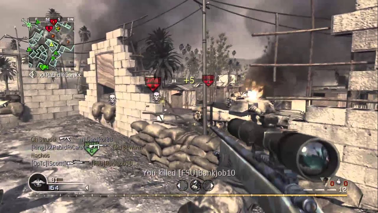 Cod 4 Sniping 65-12 - YouTube