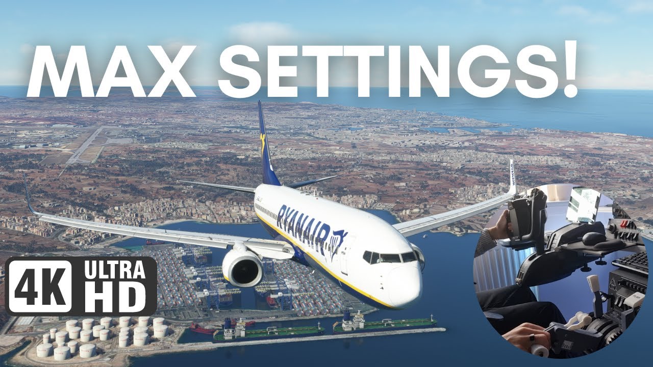 MSFS: ULTRA REALISM on RTX™ 3080Ti MAX SETTINGS PMDG 737 Landing Malta ...