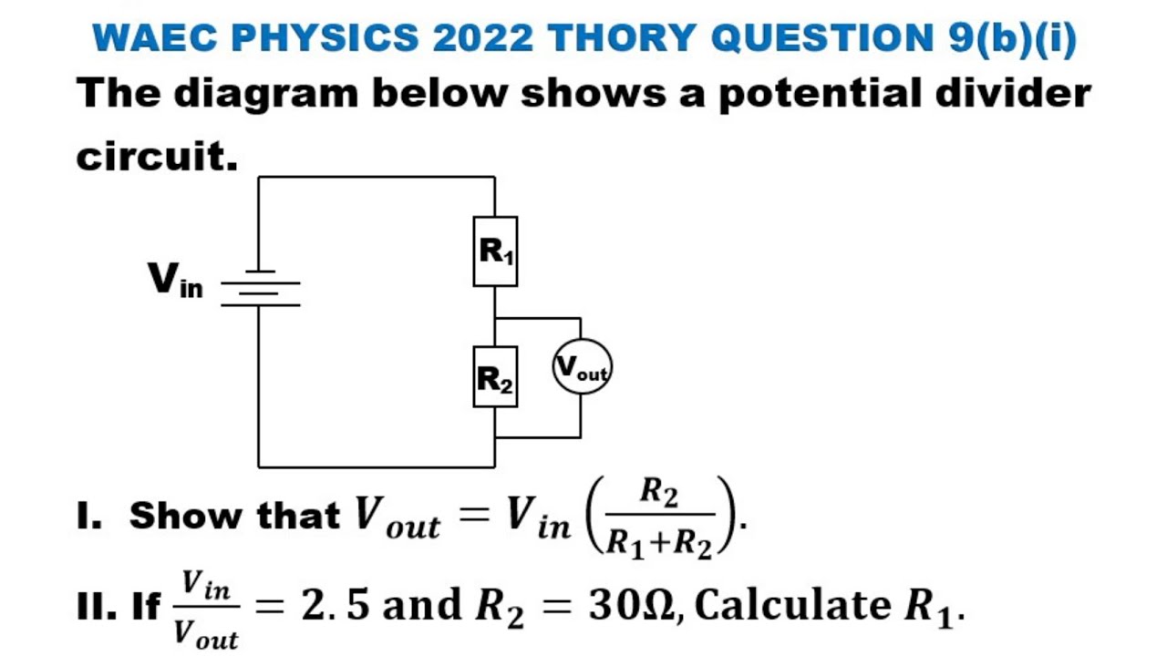 WAEC 2023: (Q. 9 bi) | 2022 WAEC Physics Past Question and Answers ...