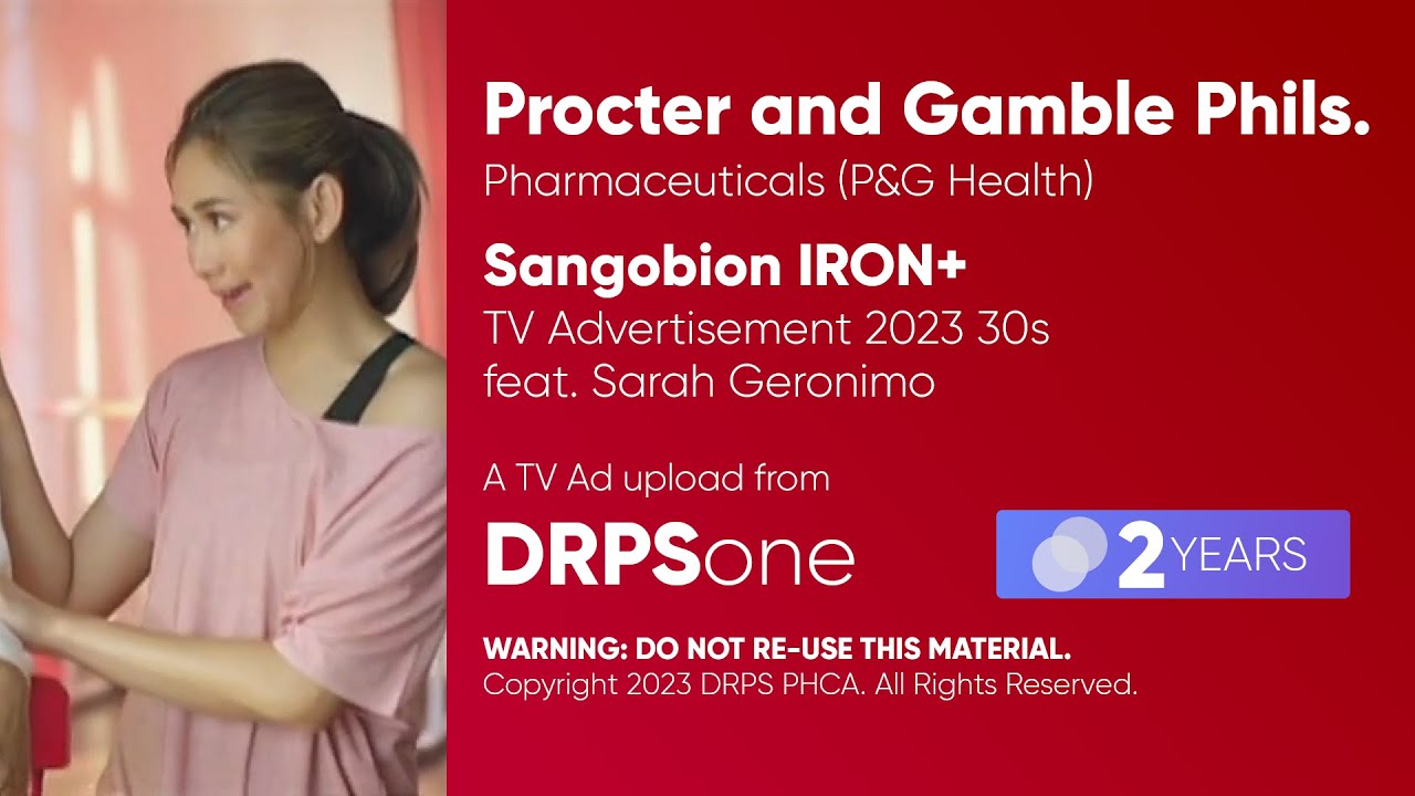Sangobion IRON+ TV Ad 2023 30s with Sarah Geronimo (Philippines) - YouTube