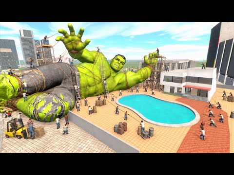 Franklin Found Giant Hulk in Indian Bike Driving 3D