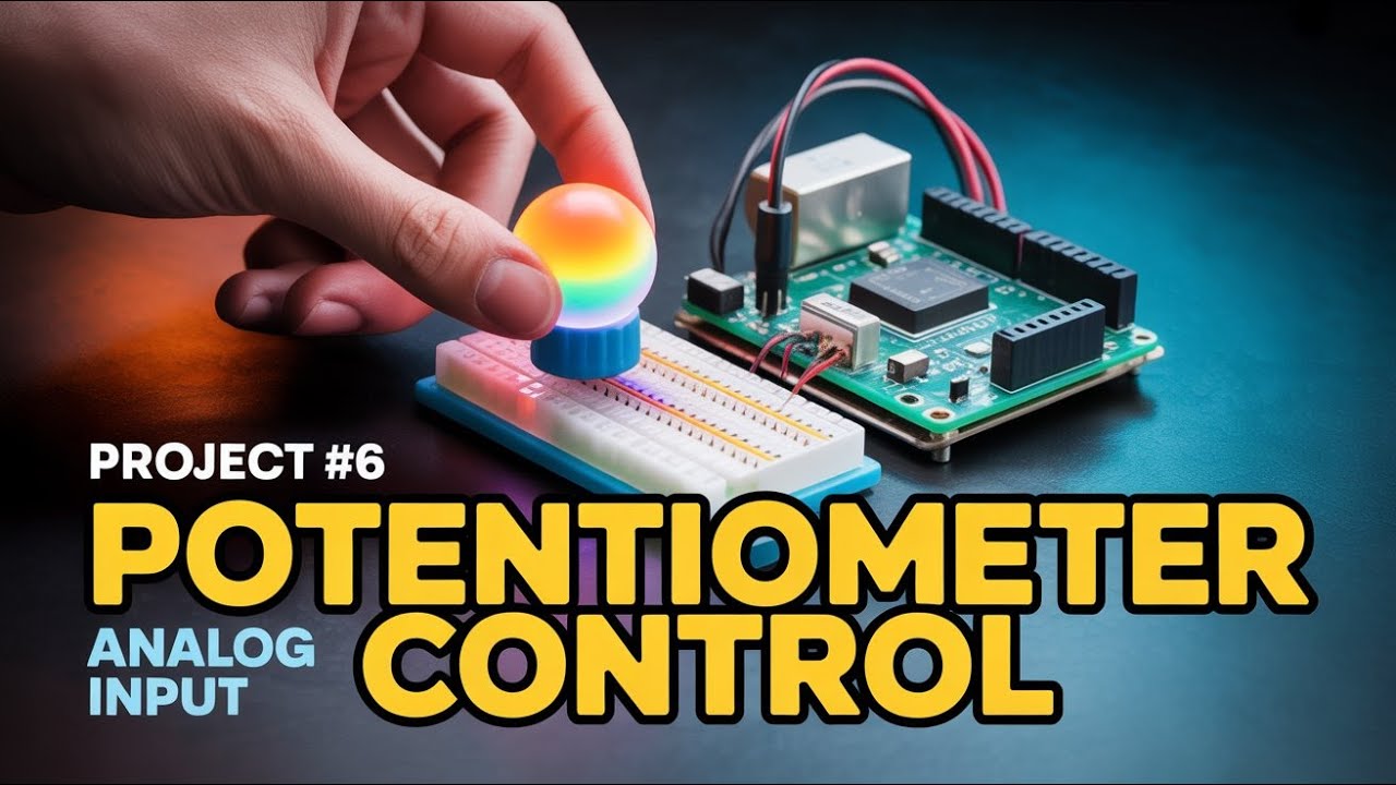 Project 6# Controlling brightness with a potentiometer using Arduino ...