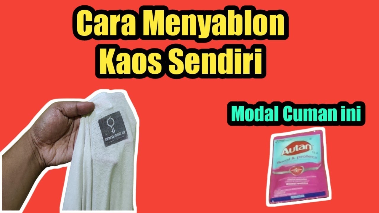 cara sablon kaos dengan autan - YouTube