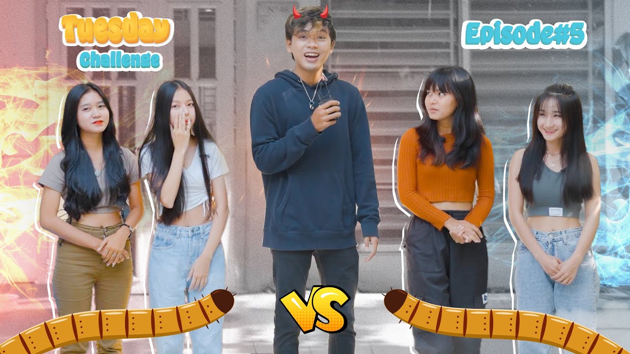 ហៅនារីៗ ស្អាតៗ cuteៗមកចាប់ ដង្កូវ 🤣 | Top Fan VS Top Fan 🥴 | Tuesday ...