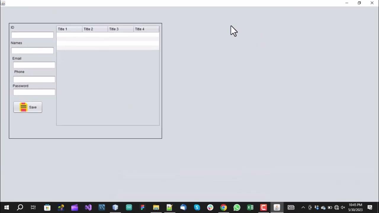 Part 3 AUCA - Java Desktop App with RMI and Hibernate: Client View: Create + JTable - YouTube