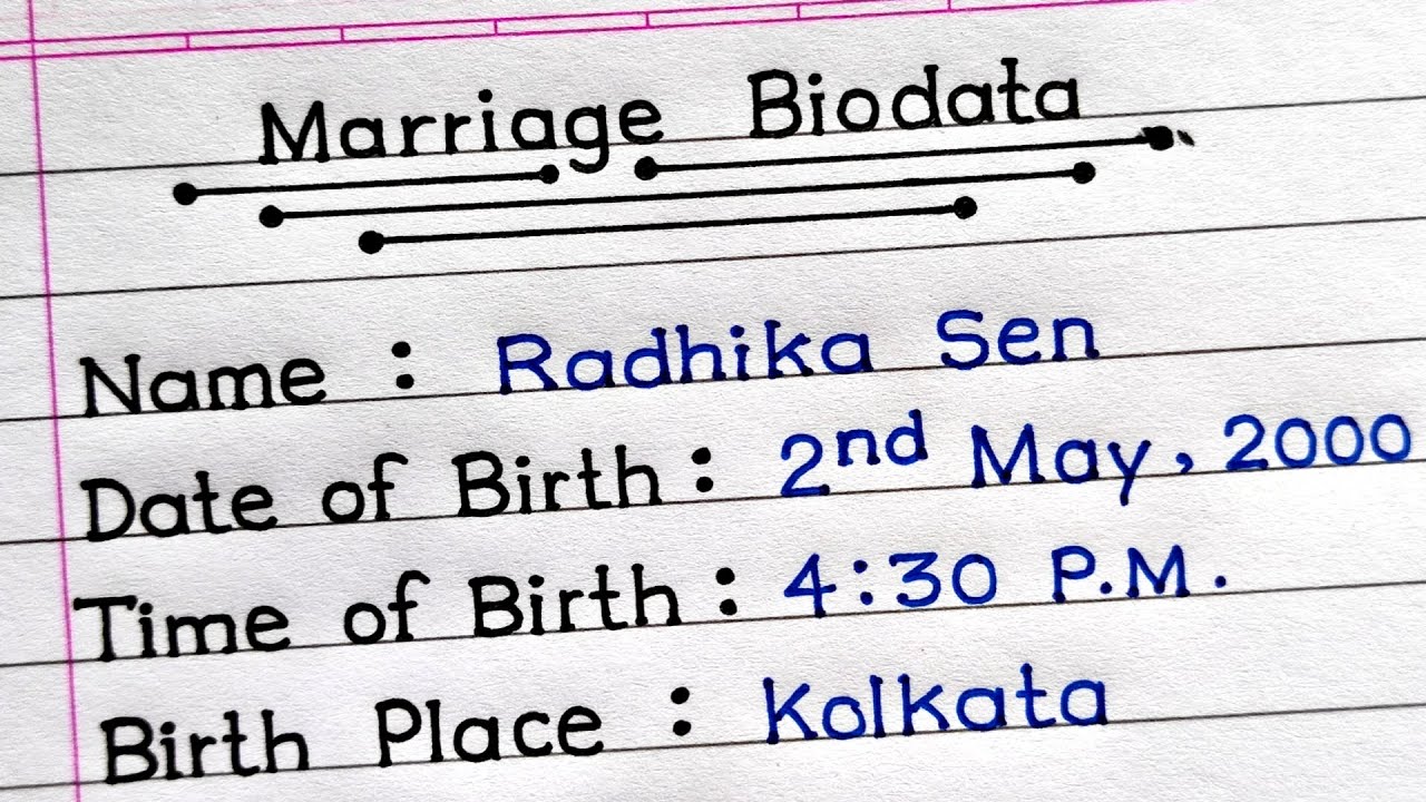 Marriage Biodata | Biodata For Marriage | Marriage Biodata Format In ...