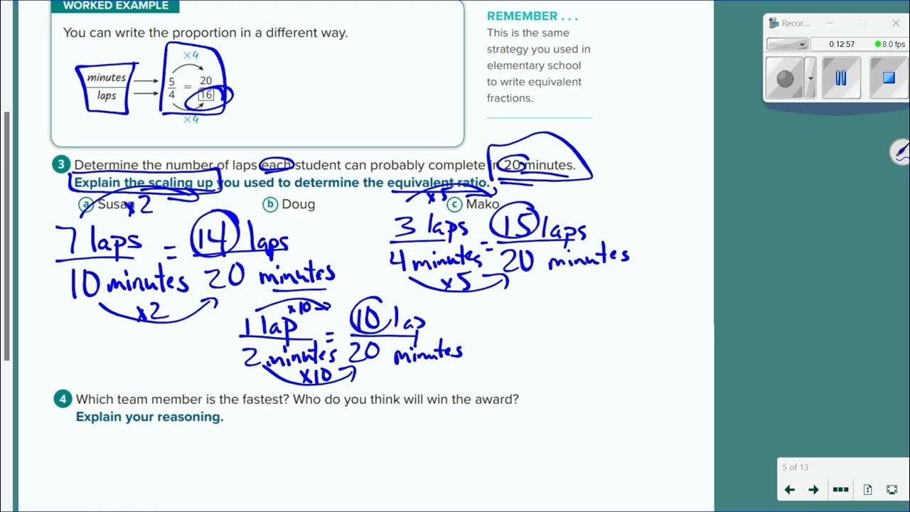 KMS 6th Grade Math - Module 2, Topic 1, Lesson 3 pt. 2 - Ratio Models ...