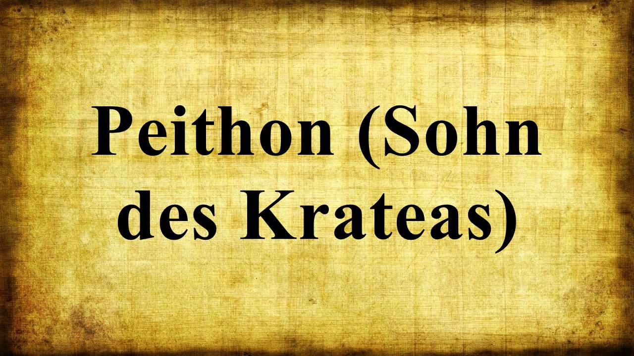 Peithon (Sohn des Krateas) - YouTube
