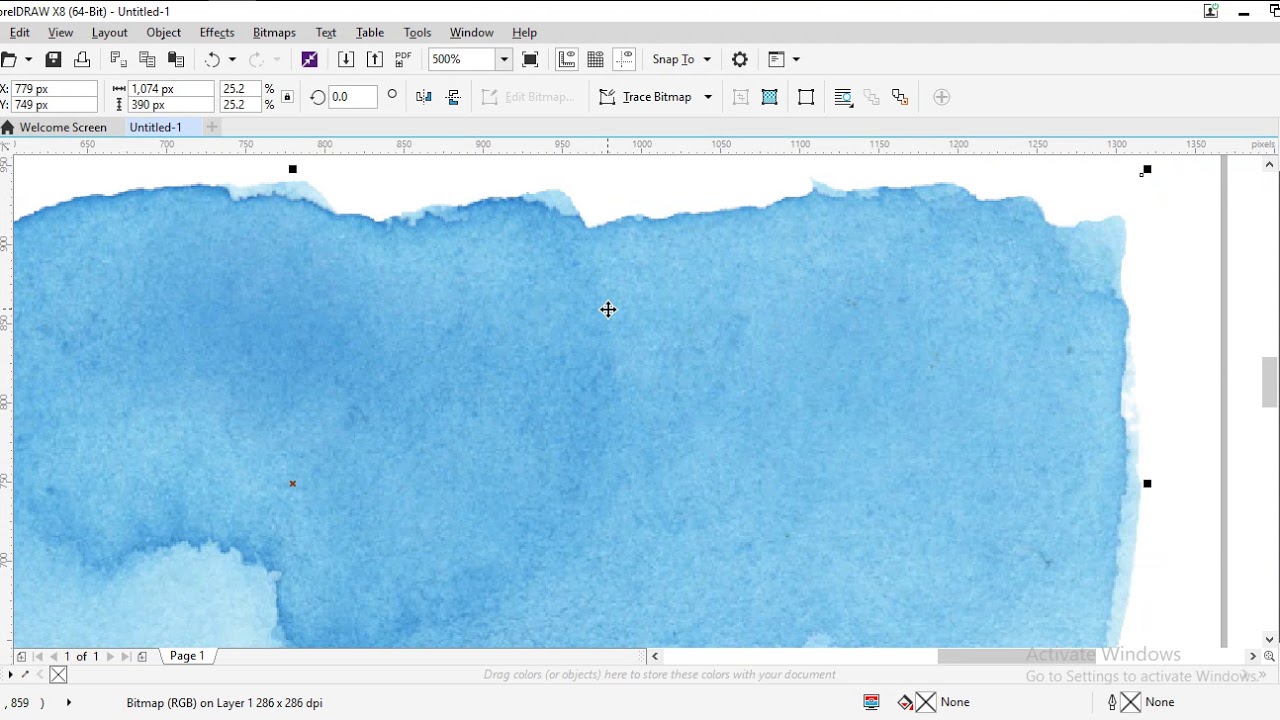 how to create watercolour texture brush in corel draw - YouTube