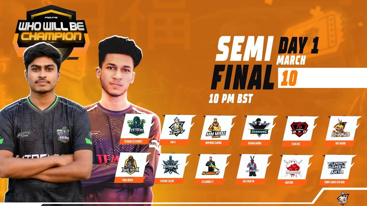 [🔴LIVE] SEMI FINAL | WHO WIL BE CHAMPION | NABIL HUB | FT@Oshmi_Plays - YouTube