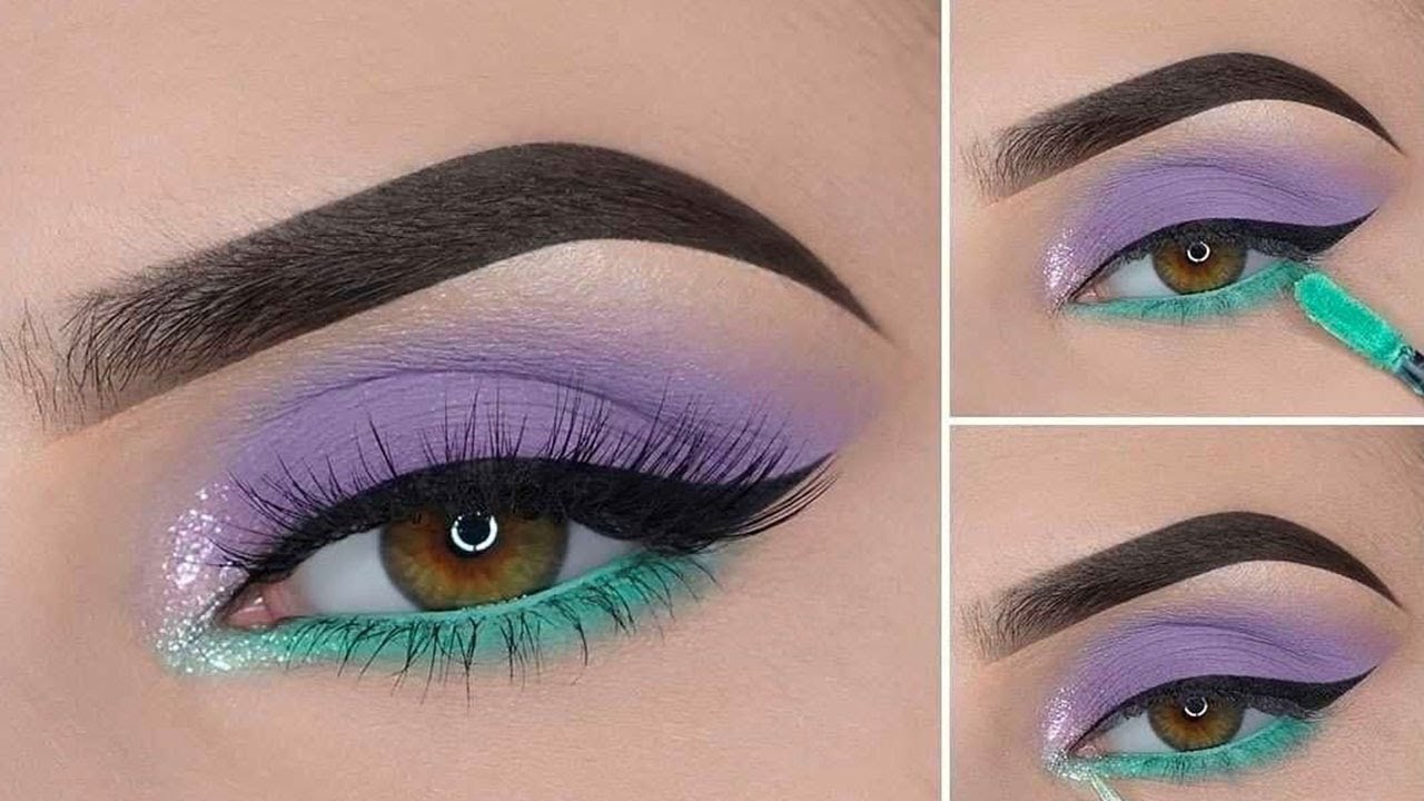 Soft purple eyeshadow tutorial💜💚| purple eyeshadow makeup | matte ...