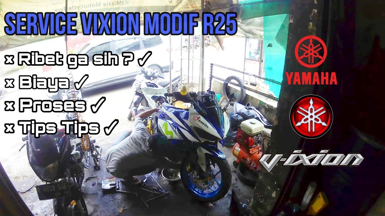 Service vixion modif full fairing R25 Ribet ga sih? - YouTube