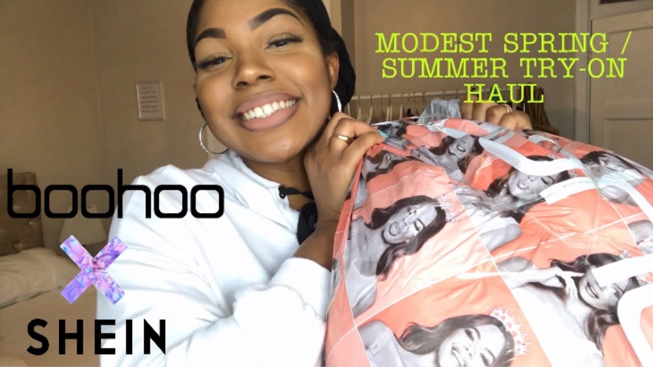 BOOHOO X SHEIN MODEST SPRING/SUMMER 2020 TRY-ON HAUL - YouTube