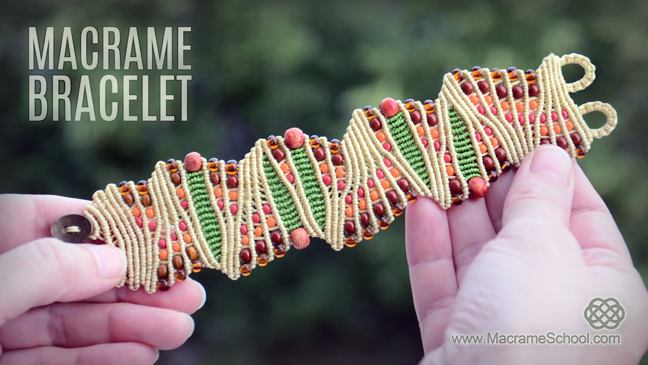 Artistic Macramé Bracelet idea by Macrame School - YouTube