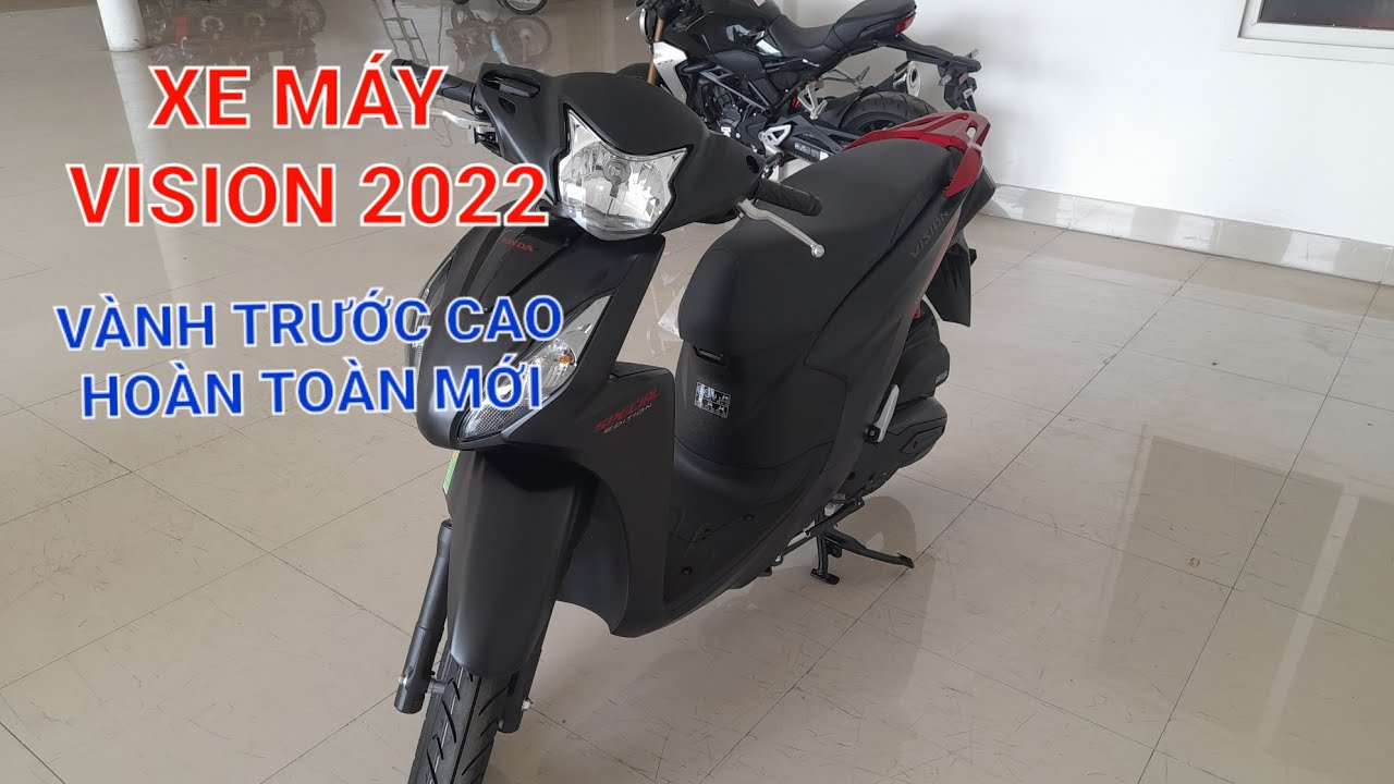 Honda Vision 2022. Phiên bản cá tính. Màu đen đỏ. Báo gía - YouTube