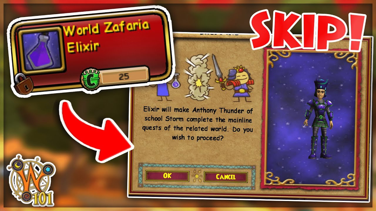 Zafaria World Skip Elixir Was Added to Wizard101!? - YouTube