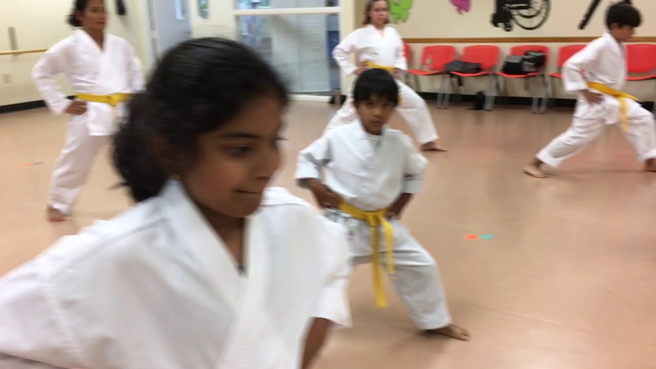 Front stance Karate practice - YouTube