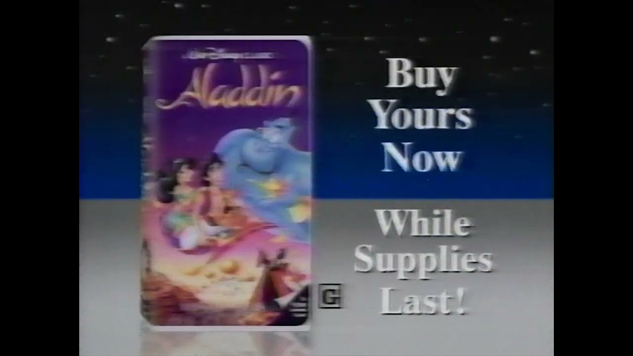 Disney's Aladdin VHS Release #4 (1993) (low quality) - YouTube