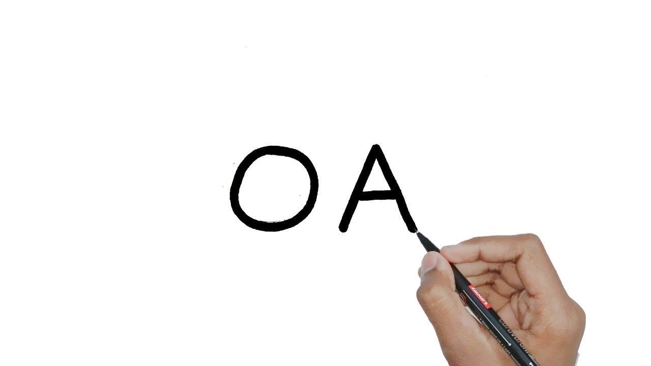 How To Make Draw Teddy Bear From Letter OA || Teddy Bear Drawing ...