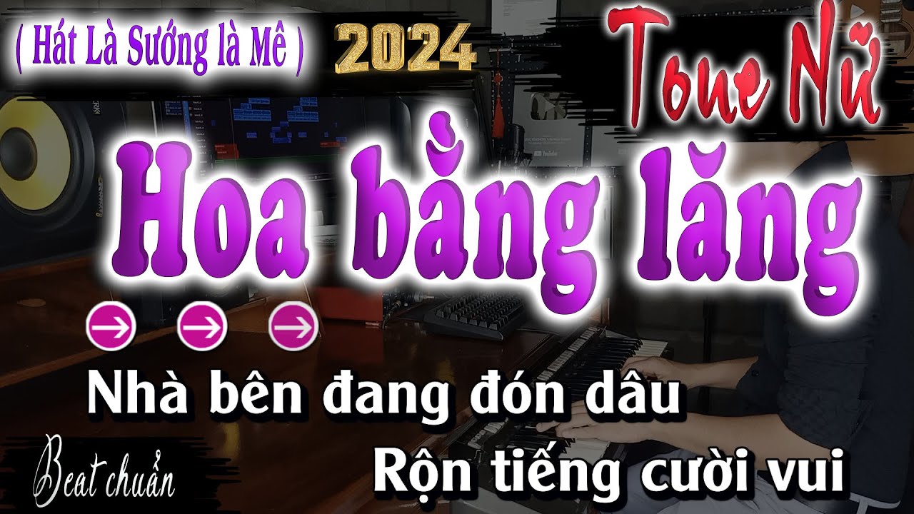Hoa BẰng LĂng Karaoke Tone NỮ Beat ChuẨn 2024 DỄ HÁt Youtube