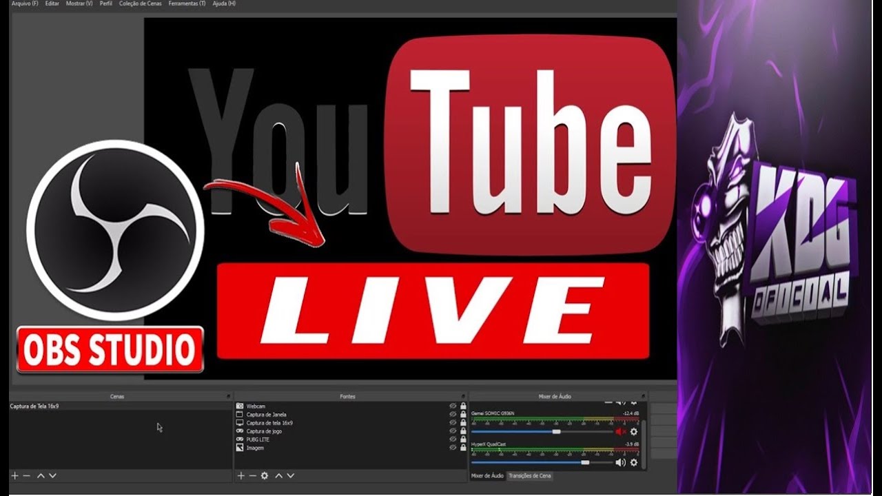 Como fazer LIVE pelo OBS Studio - YouTube