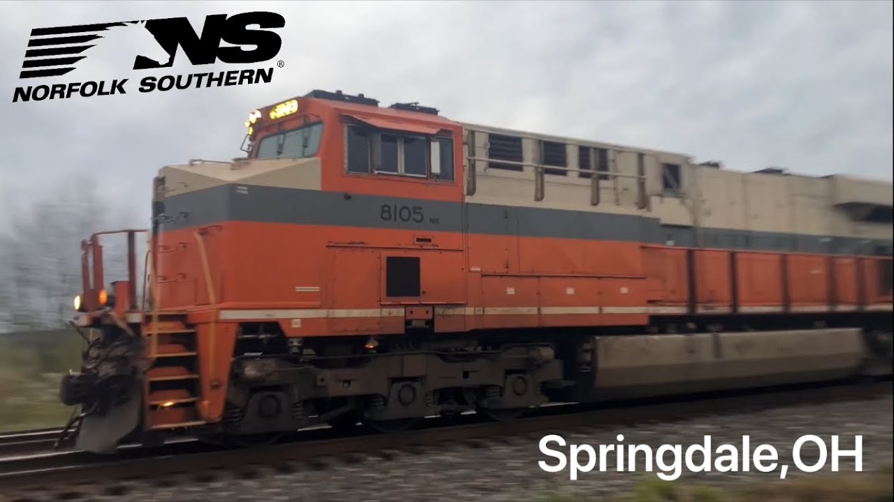 Railfanning NS At Springdale,OH Ft.NS8105 - YouTube