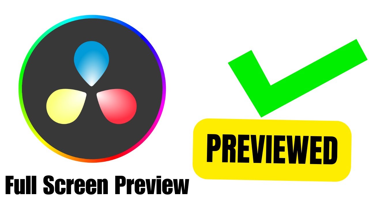 How to View Full Screen Preview in Davinci Resolve WORKS TODAY! - YouTube