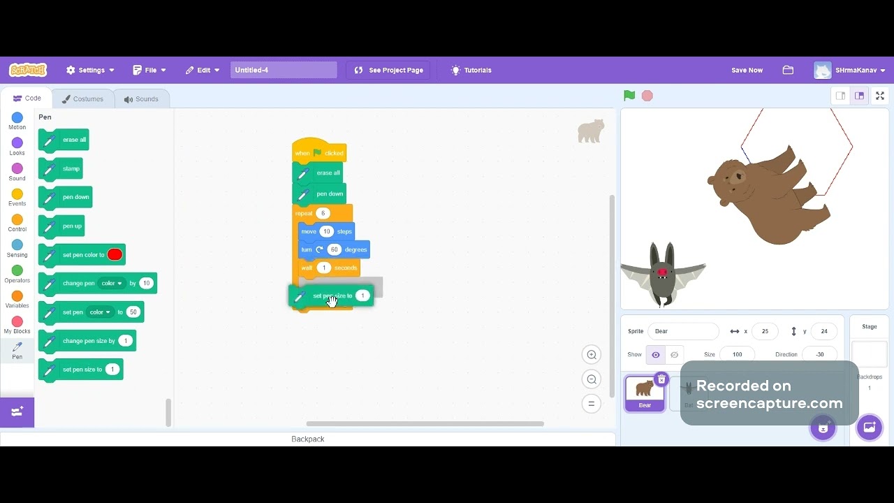 HOW TO MAKE HEXAGON IN SCRATCH YouTube HOW TO MAKE HEXAGON IN SCRATCH YouTube