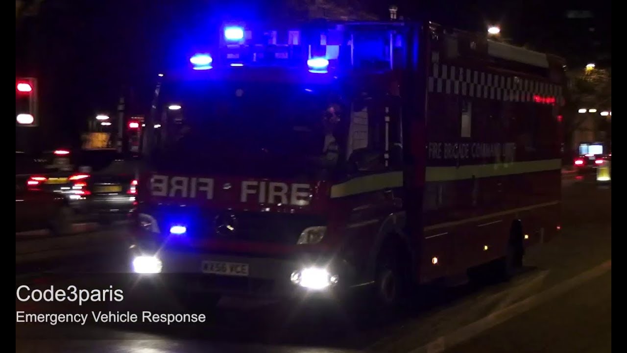London Fire Brigade Islington Command Unit CU2 - YouTube