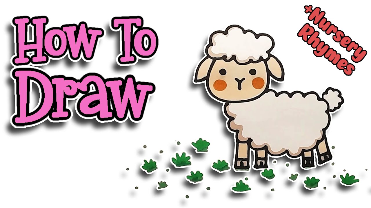 Drawing a Cute Sheep for Kids - Step-by-Step Tutorial: - YouTube