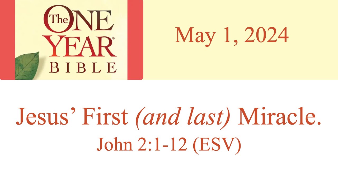 Jesus' first (and last) Miracle. John 2:1-12 - YouTube