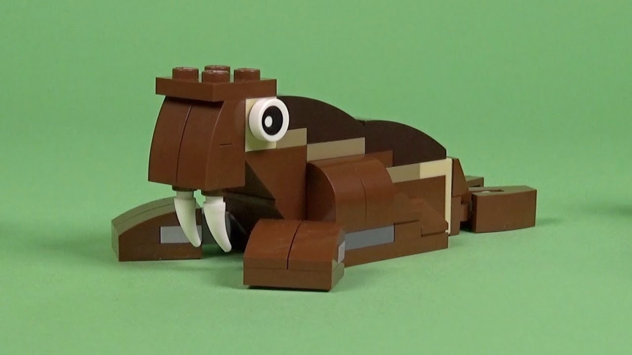 LEGO Walrus Building Instructions - LEGO Monthly Mini Build "How To" - YouTube