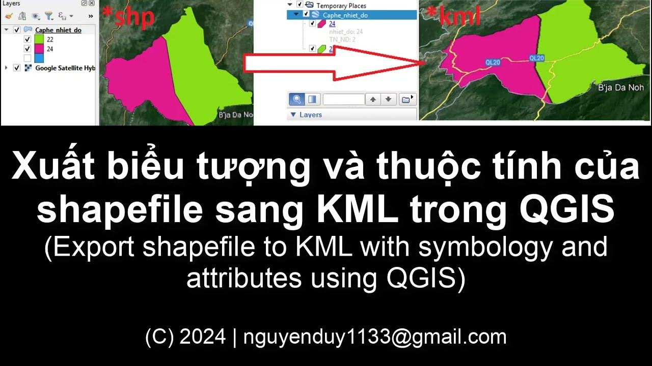 [QGIS] Xuất biểu tượng của shapefile sang KML (Export shapefile to KML with symbology) - YouTube