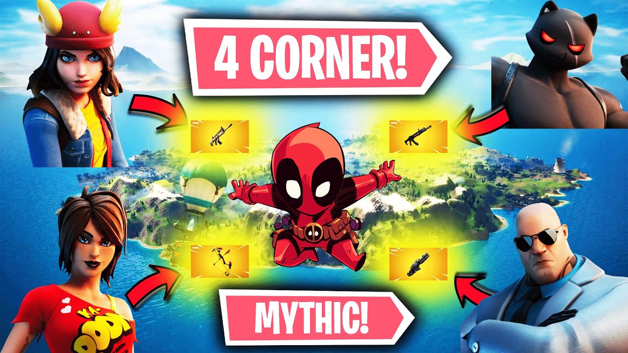 4 Corner Mythic Weapons Only Challenge in Fortnite Chapter 2 Season 2 ...