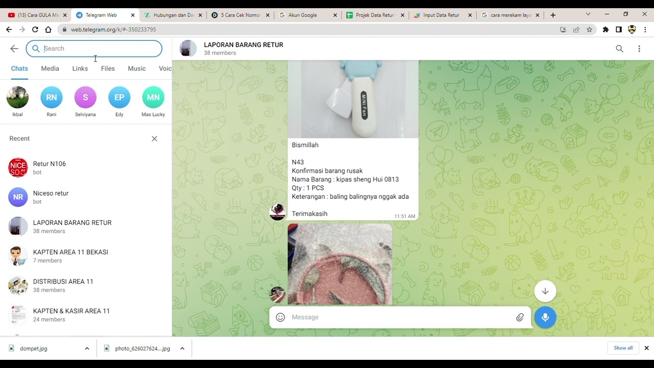 Input data google spreadsheet melalui telegram! - YouTube