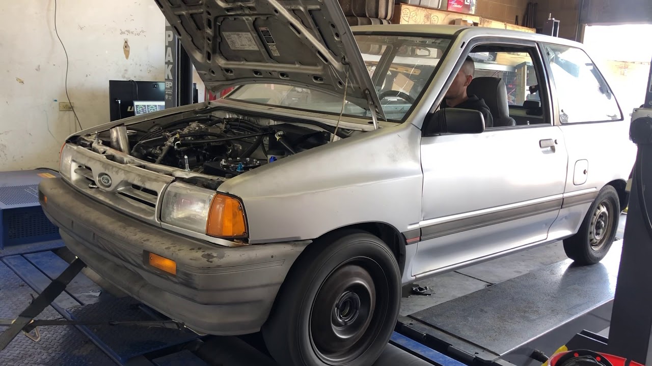 Turbo Ford Festiva Dyno - YouTube