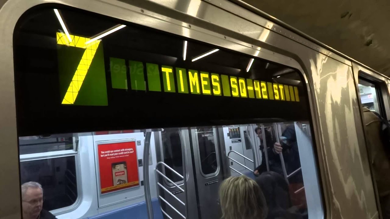 IRT 42nd St Local: Times Square-42nd Street bound R-188 7 local train ...